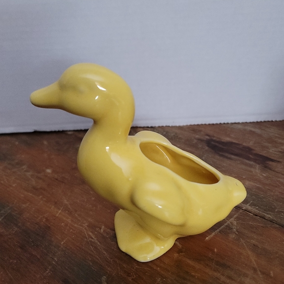 Vintage | Accents | Midcentury Yellow Duck Planter | Poshmark
